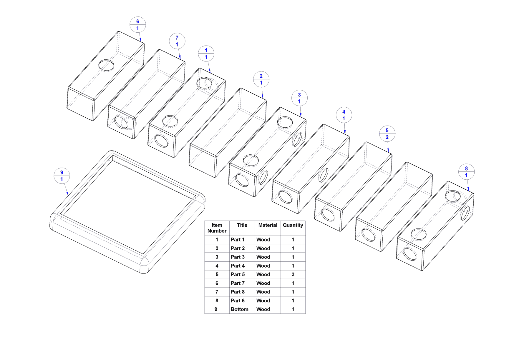 Dice 3d Wooden Puzzle Plan
