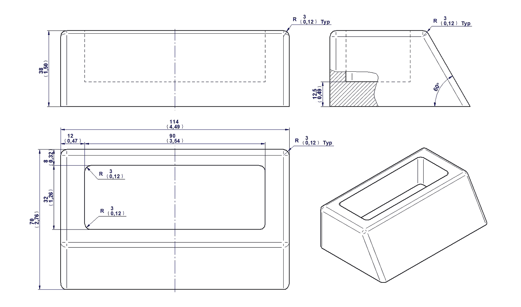 Desktop Business Card Holder Plan